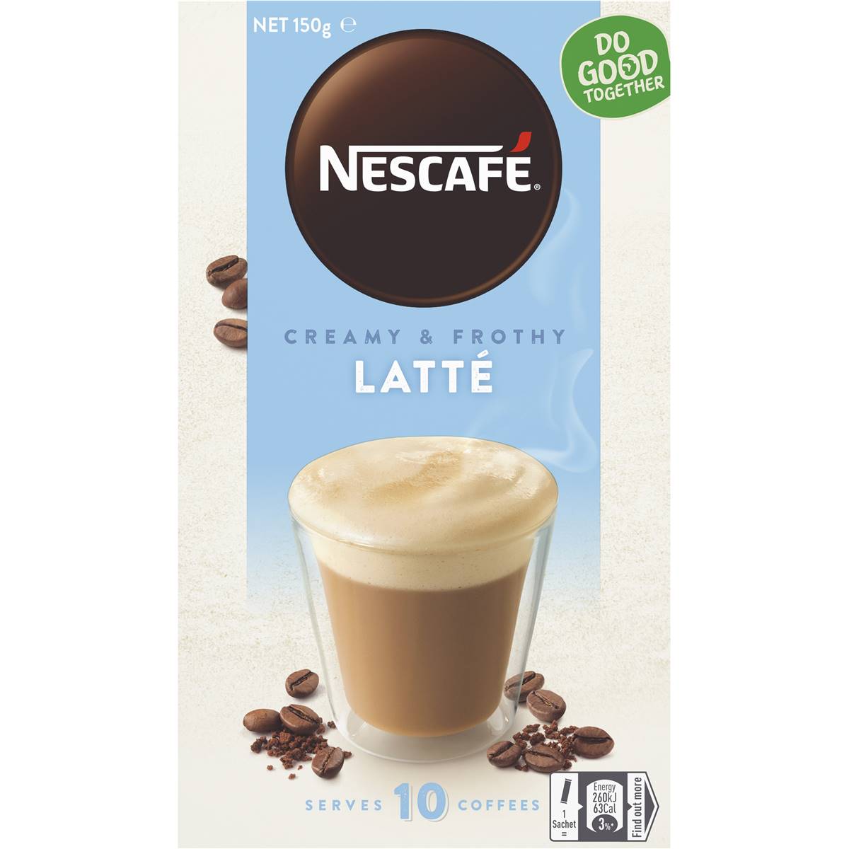 Nescafe Latte Coffee Sachets 10 Pack 150g | Worldwide Shipping