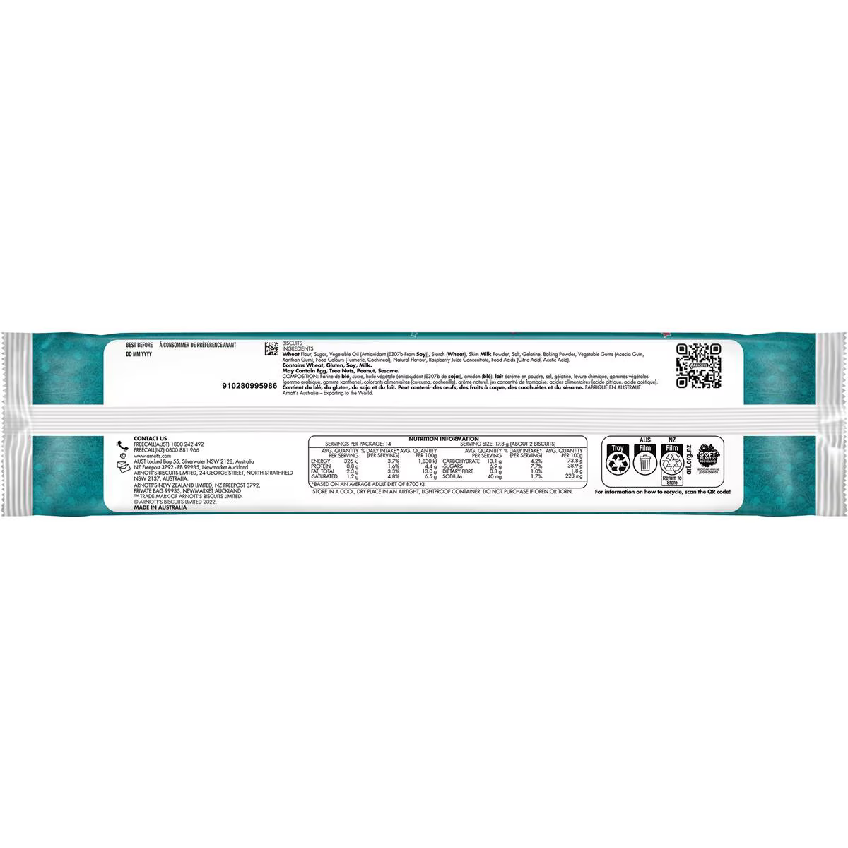 Arnott's Iced Tic Toc Biscuits 250g | Worldwide Shipping