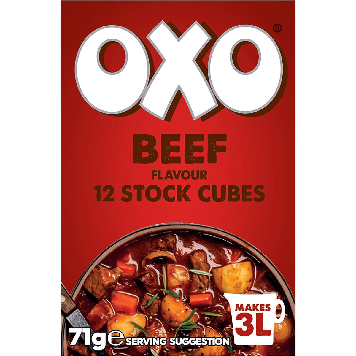 Oxo Beef Flavour (12 Stock Cubes) 71g | Worldwide Shipping