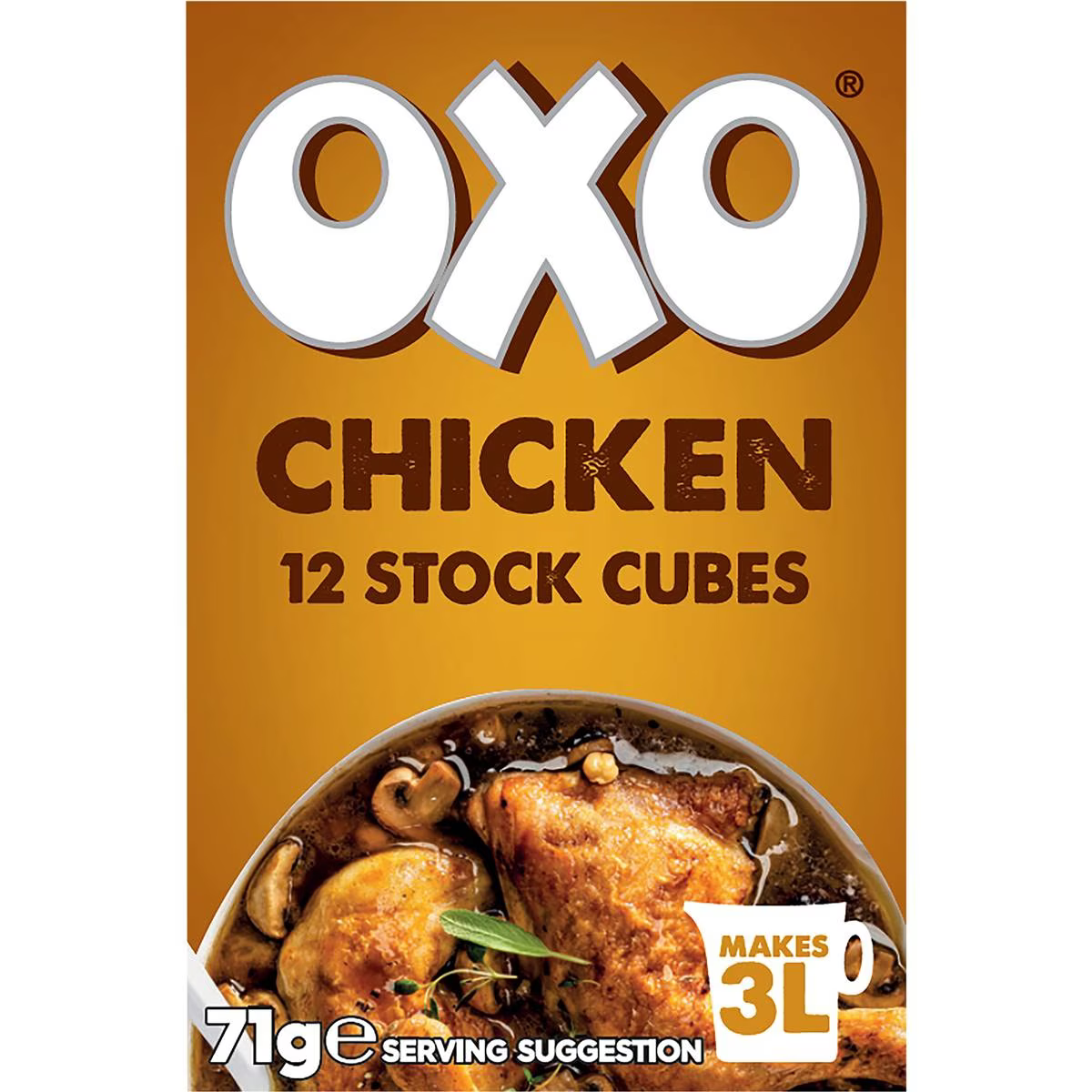 Oxo Chicken Flavour (12 Stock Cubes) 71g | Worldwide Shipping