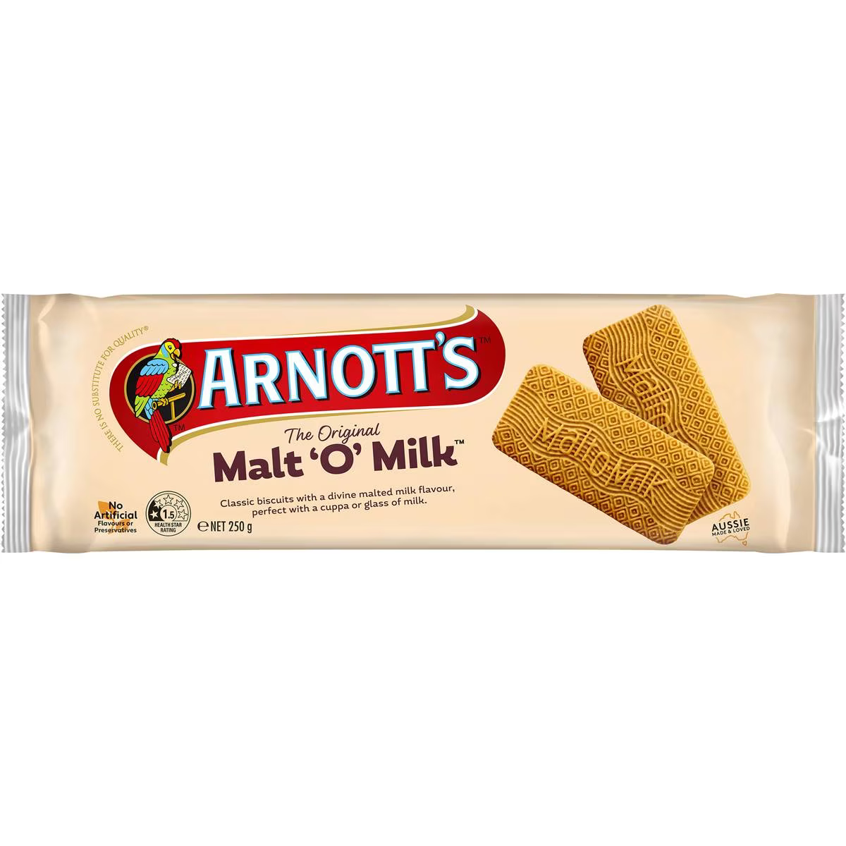 Arnott's Malt-O-Milk Plain Biscuits 250g | Worldwide Shipping