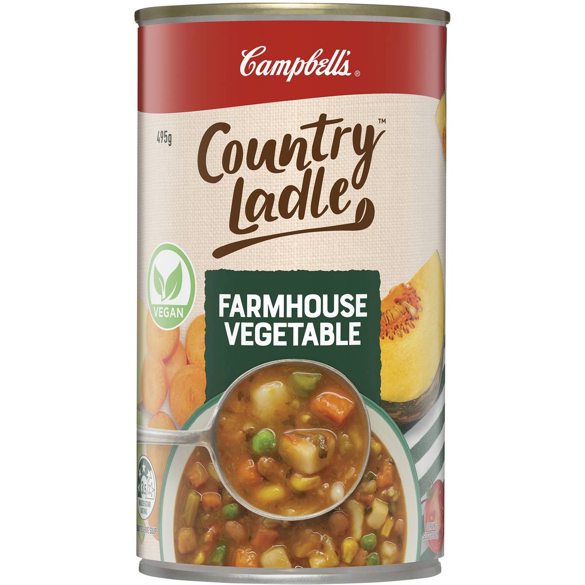 Campbell's Country Ladle Soup Farmhouse Vegetable 495g | Worldwide Shipping