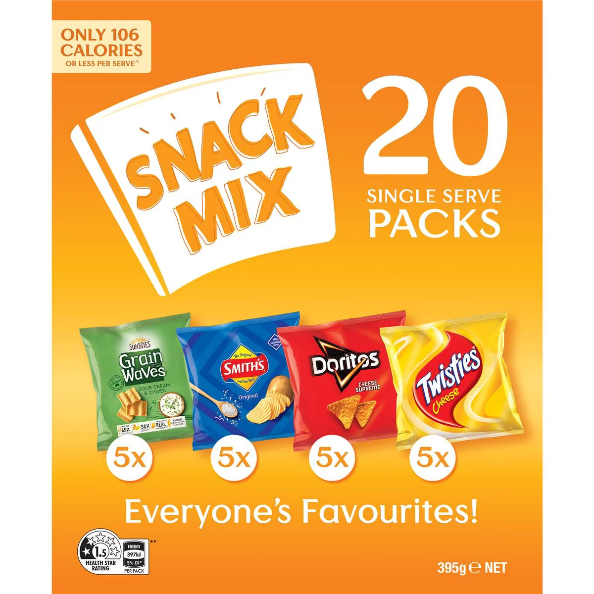 Smith's Snack Mix Chips Multipack (20 Pack) 395g | Worldwide Shipping