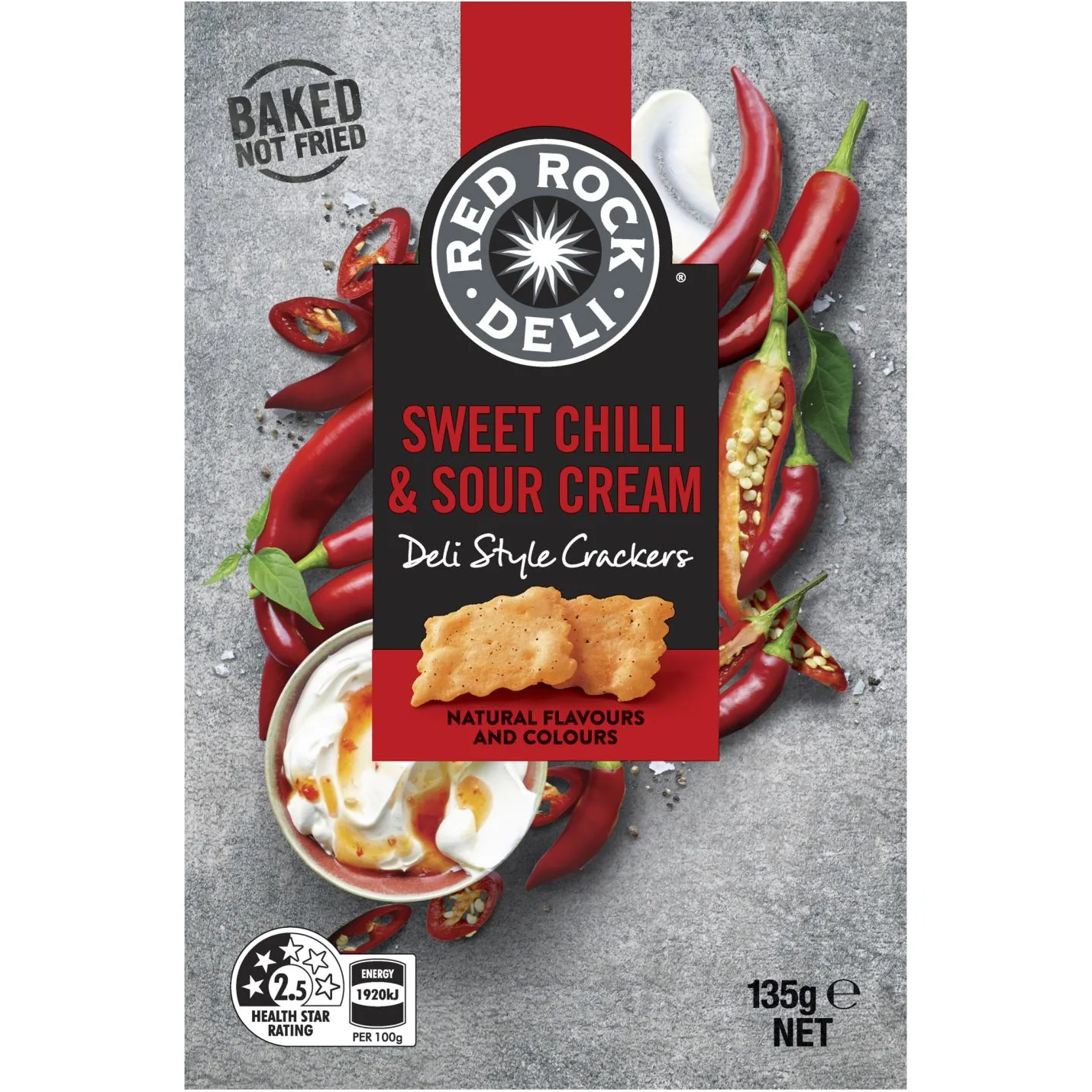 Red Rock Deli Deli Style Crackers Sweet Chilli & Sour Cream 135g ...