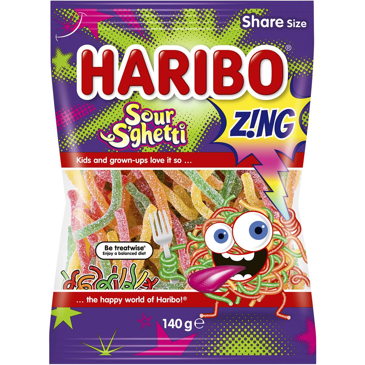 Haribo Sour Rainbow Spaghetti Sour / The Lolly Barn