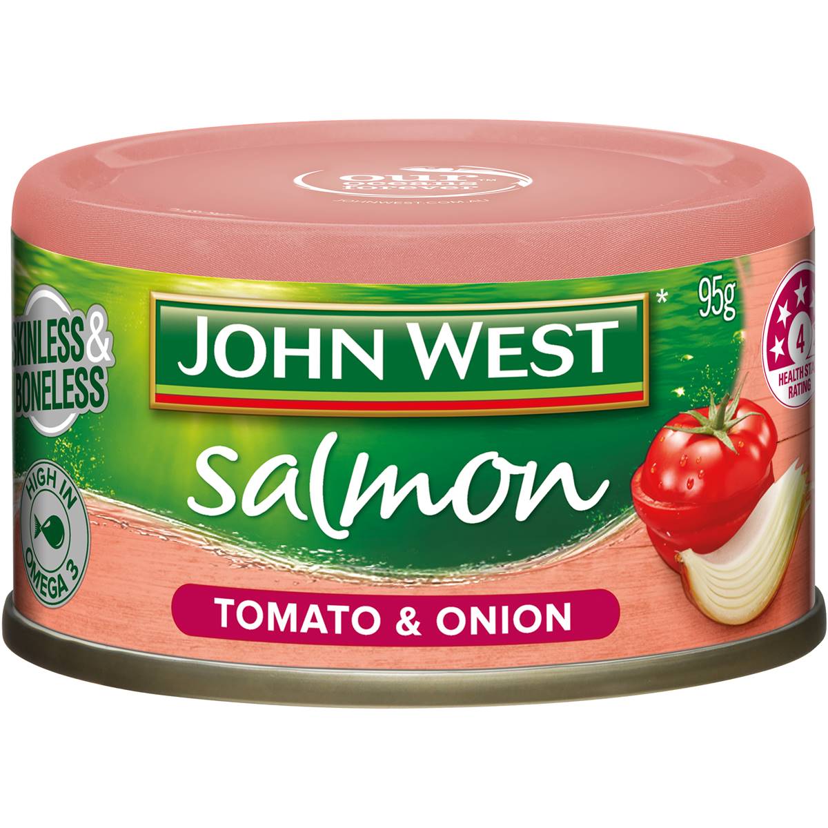 John West Onion & Tomato Salmon Tempters 95g | Worldwide Shipping