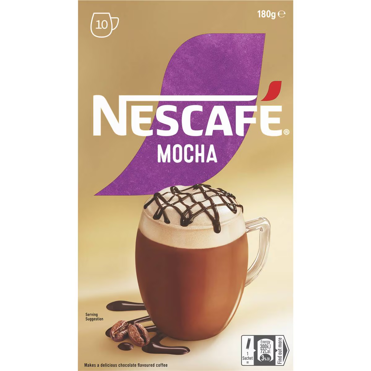 Nescafe Mocha Coffee Sachets 10 Pack 180g | Worldwide Shipping