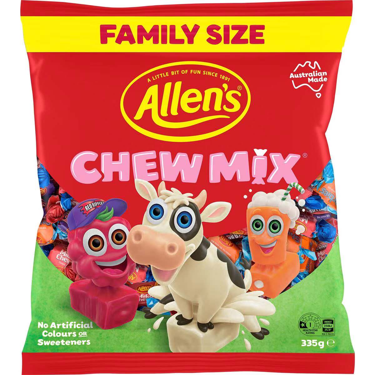 Allen's Chew Mix Lollies Family Size Bag 335g | Worldwide Shipping
