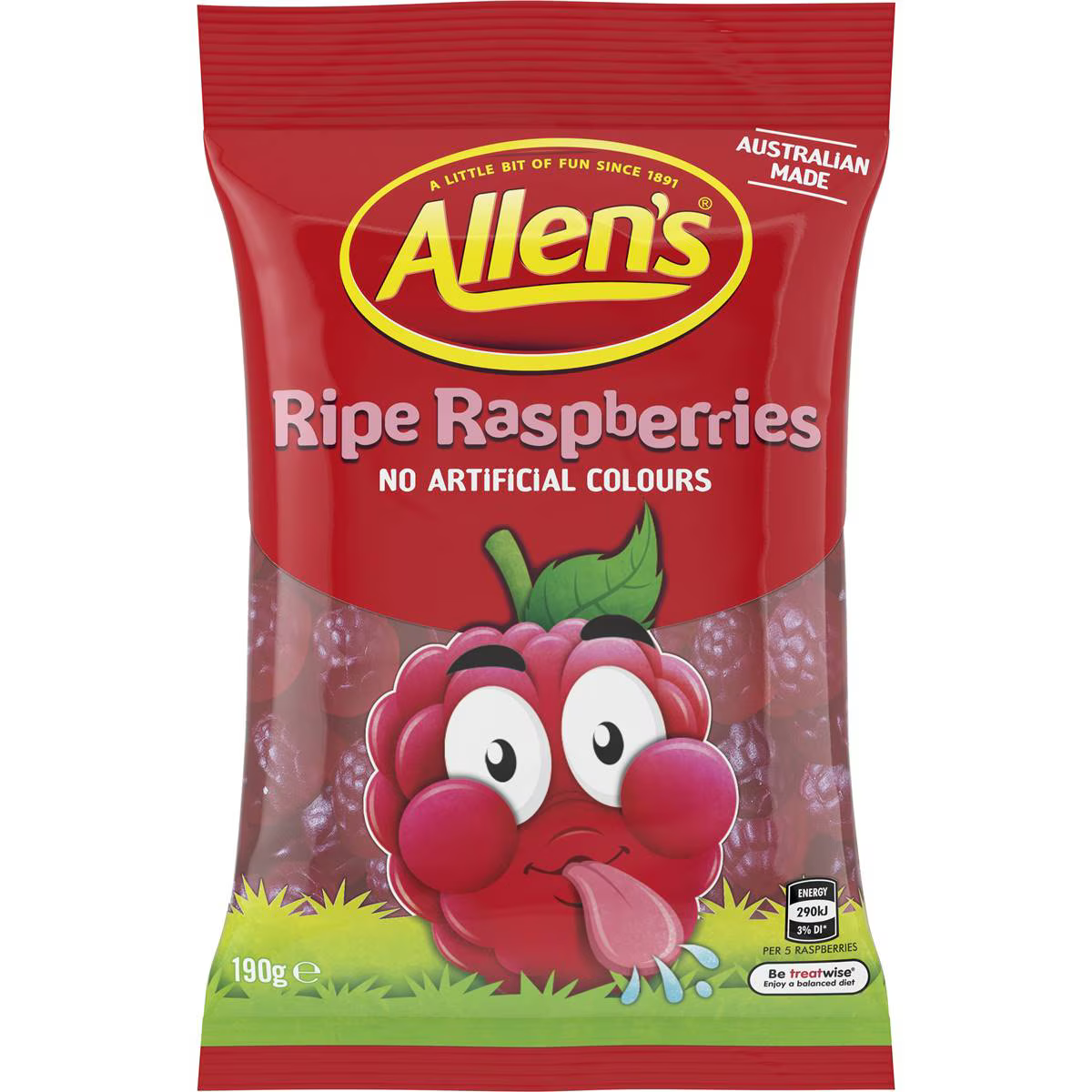 Allen's Ripe Raspberries Lollies 190g | Worldwide Shipping