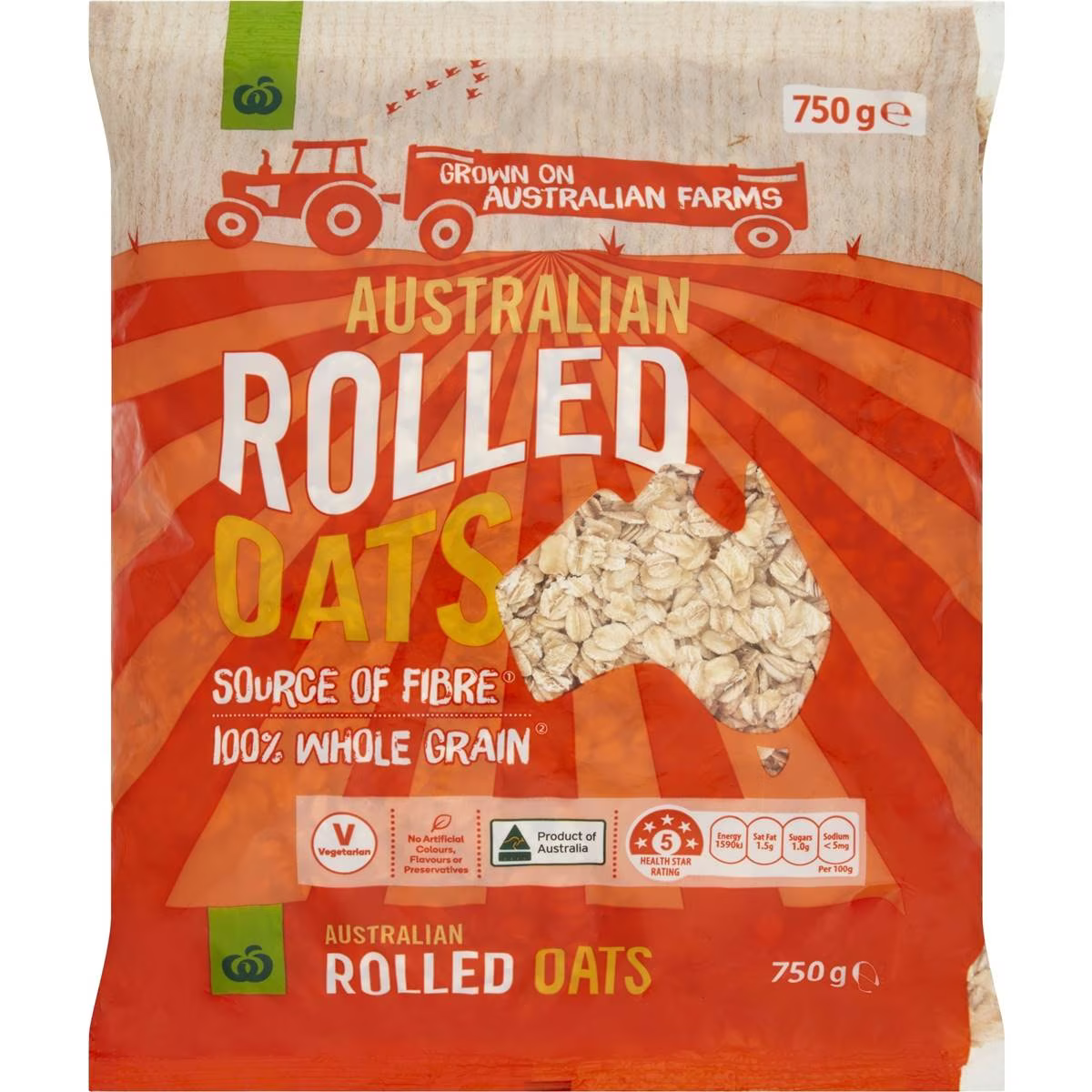 Woolworths Australian Rolled Oats 750g | Worldwide Shipping