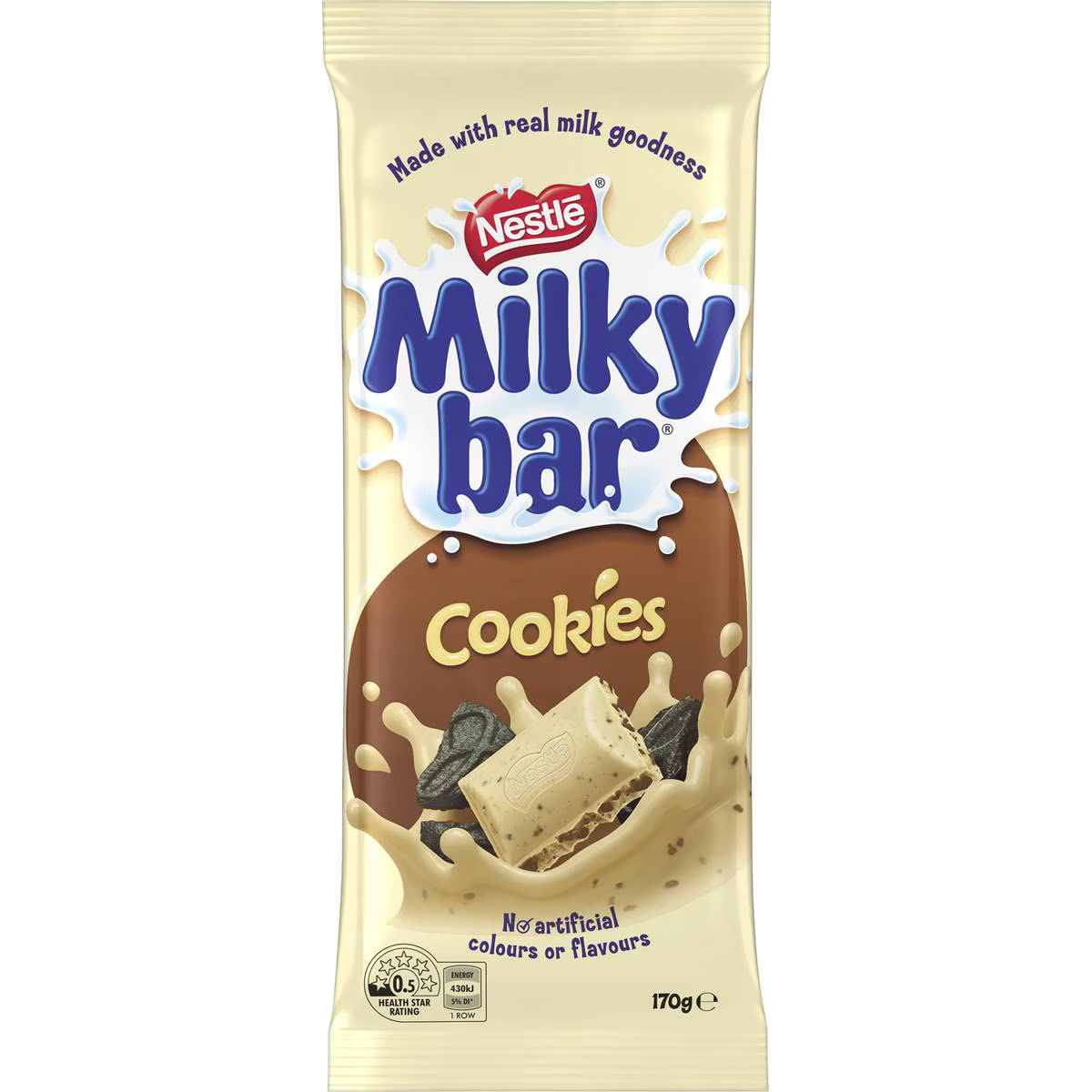 Nestle Milkybar Cookies & Cream Block 170g | Worldwide Shipping