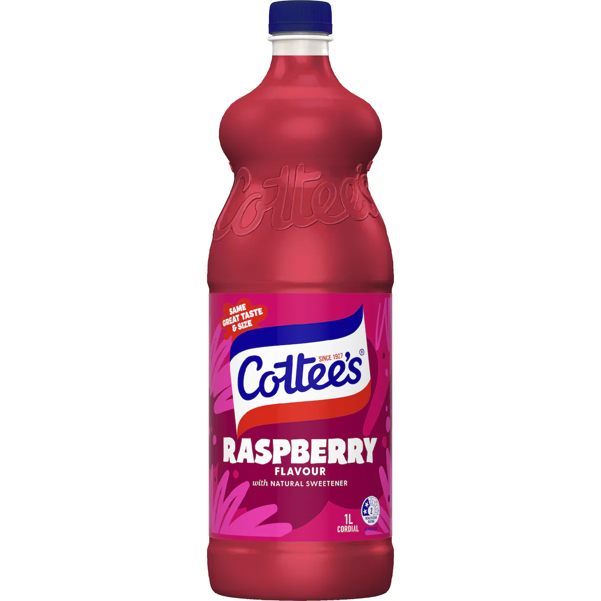 Cottee's Raspberry Raspberry Cordial 1L | Worldwide Shipping