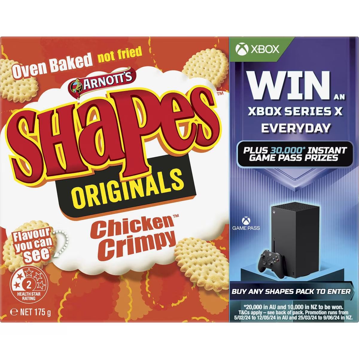 Arnott's Shapes Originals Chicken Crimpy 175g