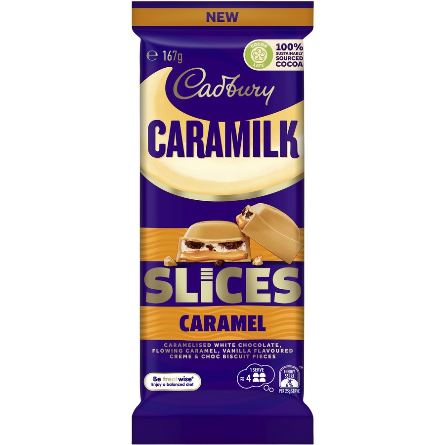 Cadbury Caramilk Slices Caramel Block 167g | Worldwide Shipping