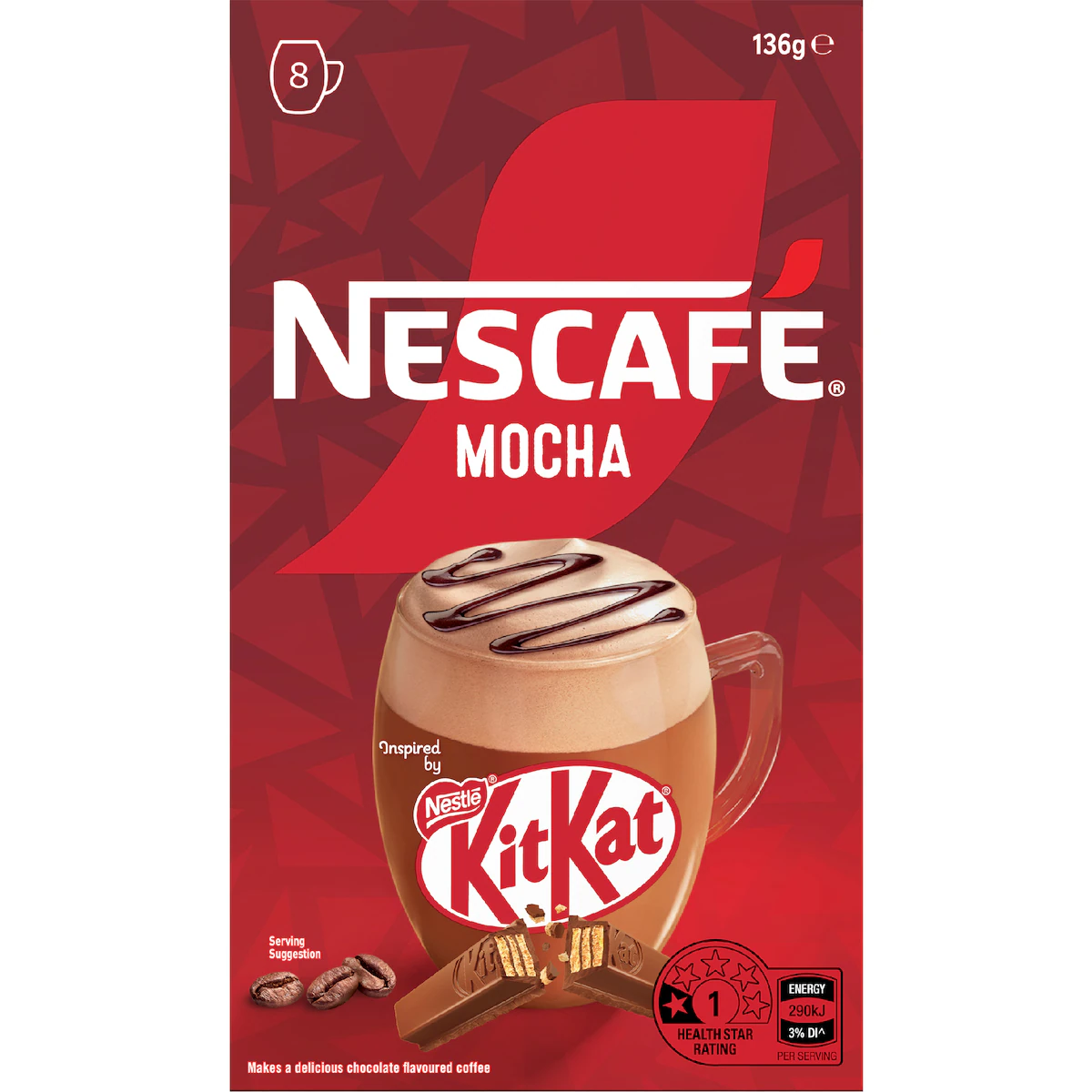 Nescafe Kit Kat Mocha Sachets 8 Pack | Worldwide Shipping