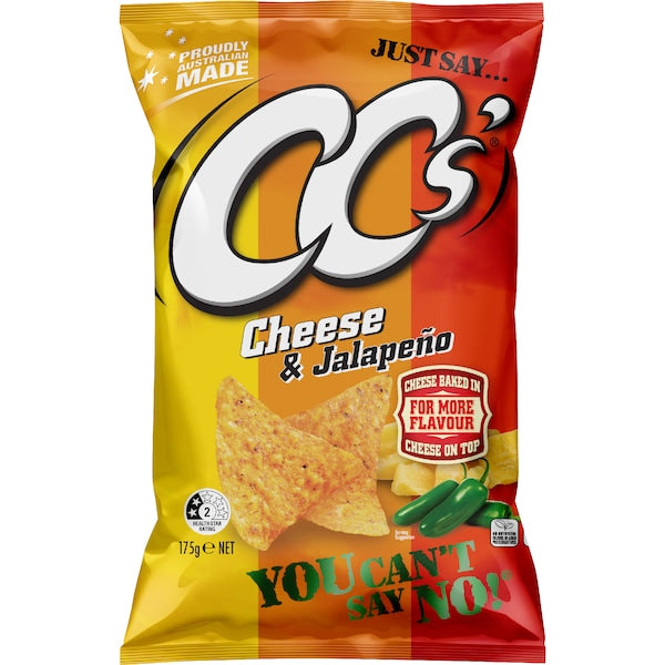 CC's Corn Chips Cheese & Jalapeno 175g | Worldwide Shipping