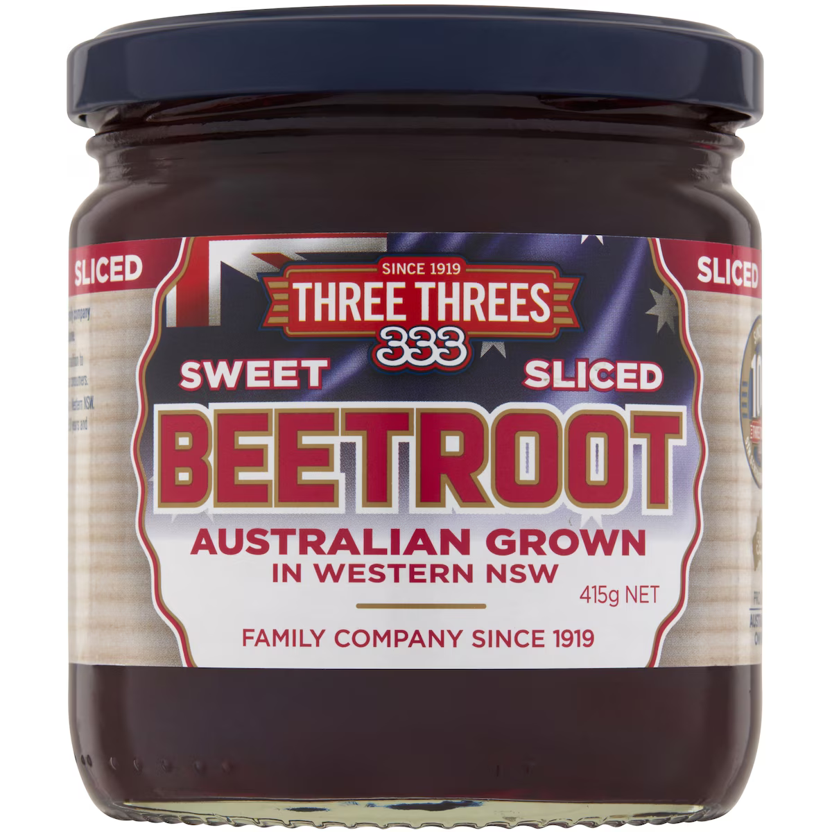 Three Threes Sweet Sliced Beetroot 415g | Worldwide Shipping