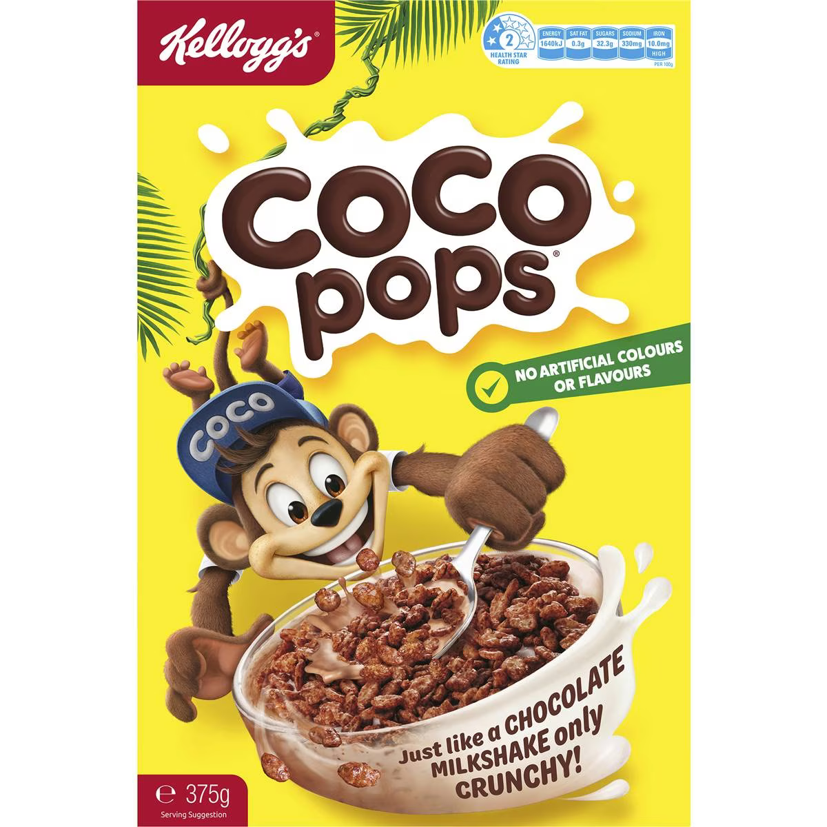 Kellogg's Coco Pops Breakfast Cereal 375g | Worldwide Shipping