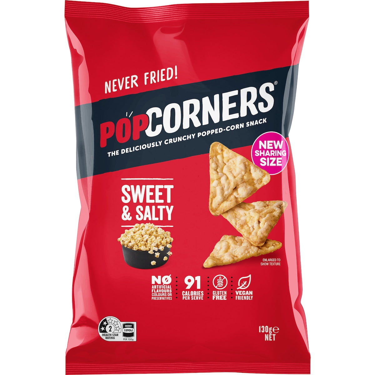 Popcorners Sweet & Salty Sharepack 130g | Worldwide Shipping