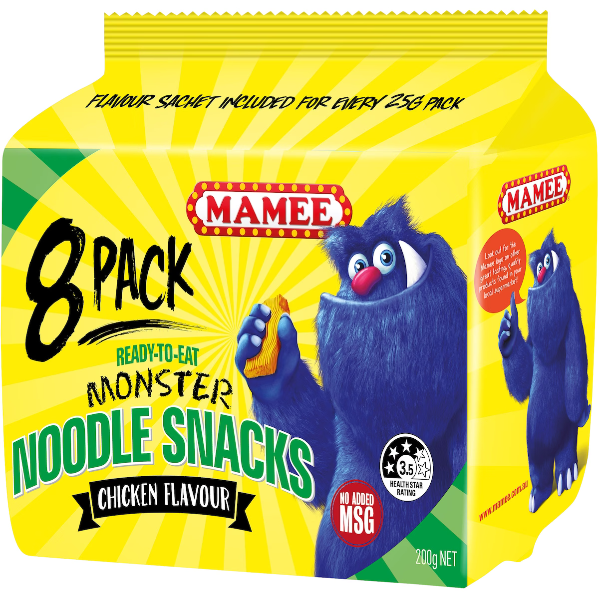 Mamee Noodle Snacks Chicken 8 Pack 200g | Worldwide Shipping