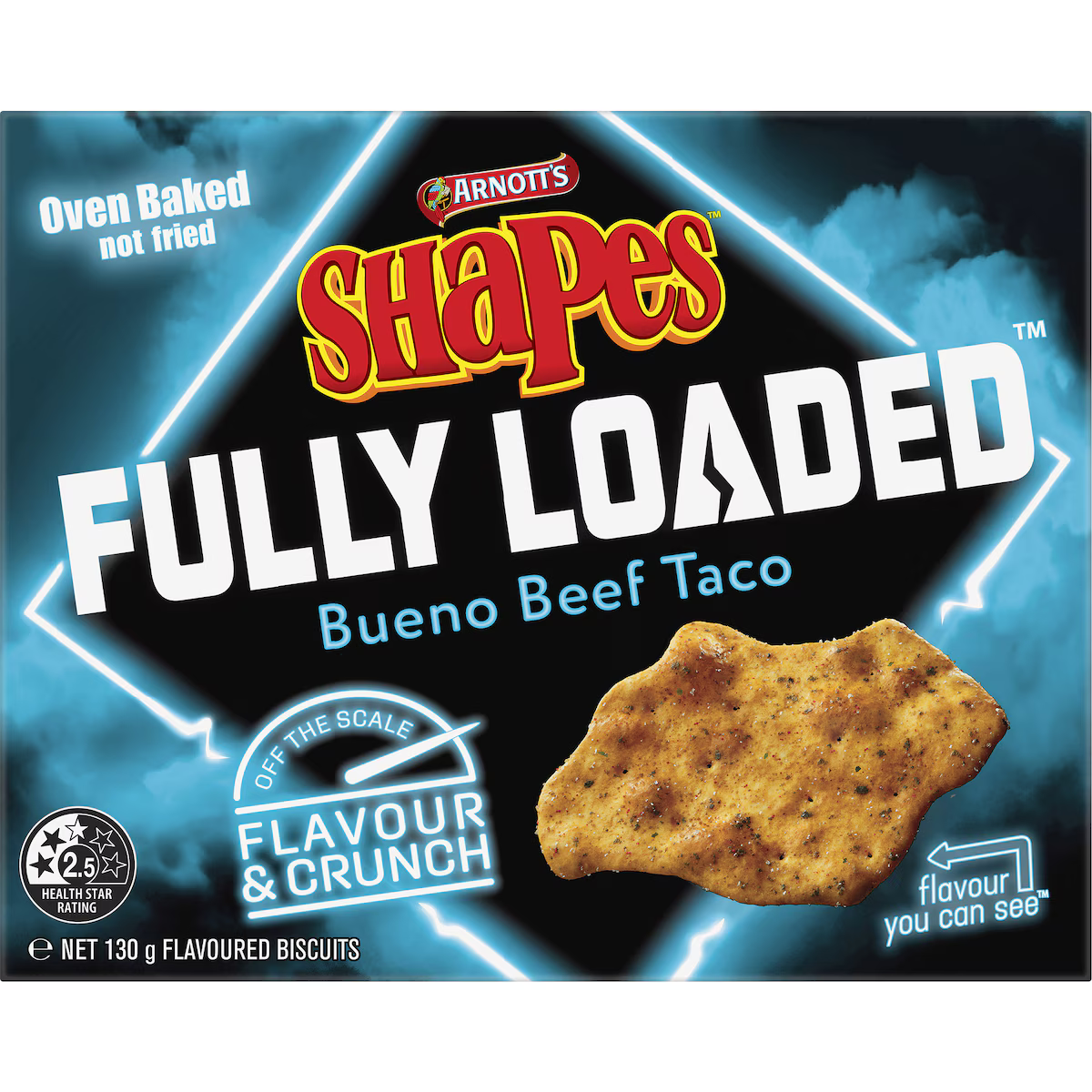 Arnott's Shapes Fully Loaded Bueno Beef Taco Cracker 130g | Worldwide ...
